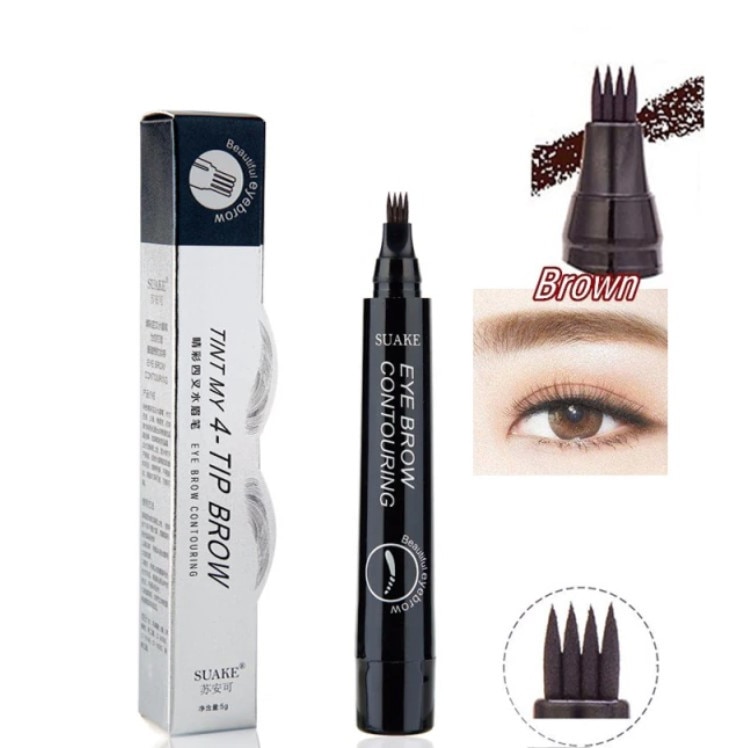 Creion de sprancene, EVNC, Tattoo Brow MicroPen, nuanta 04 brown - eMAG.ro