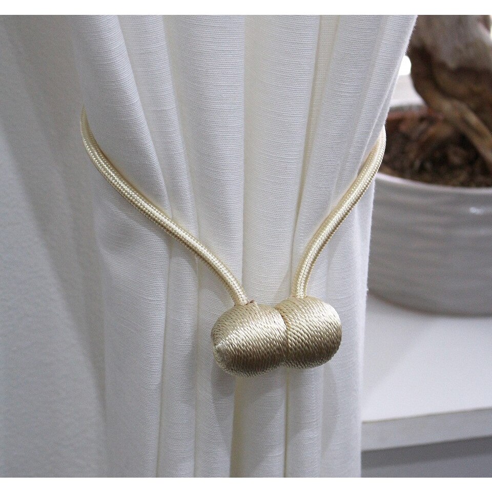 Set 2 magneti decorativi pentru perdele si draperii, Crem - eMAG.ro