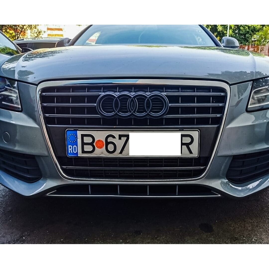 Set suport numar inmatriculare auto slim negru - eMAG.ro