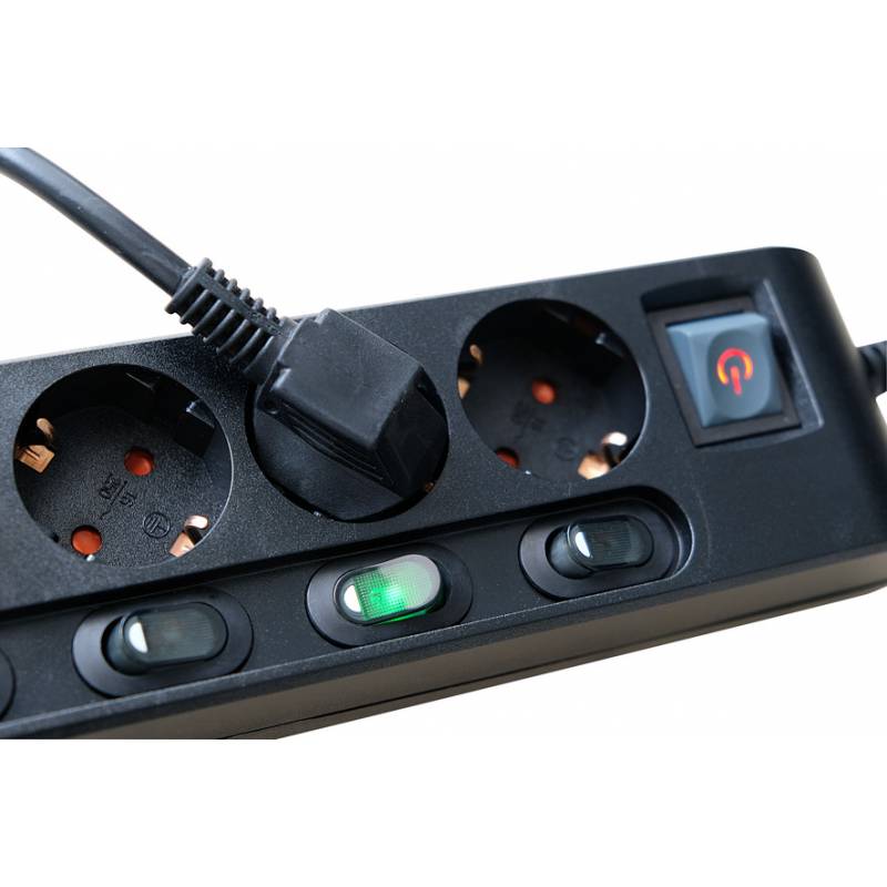 Priza multipla 6P 2M, 7 x on/off - eMAG.ro