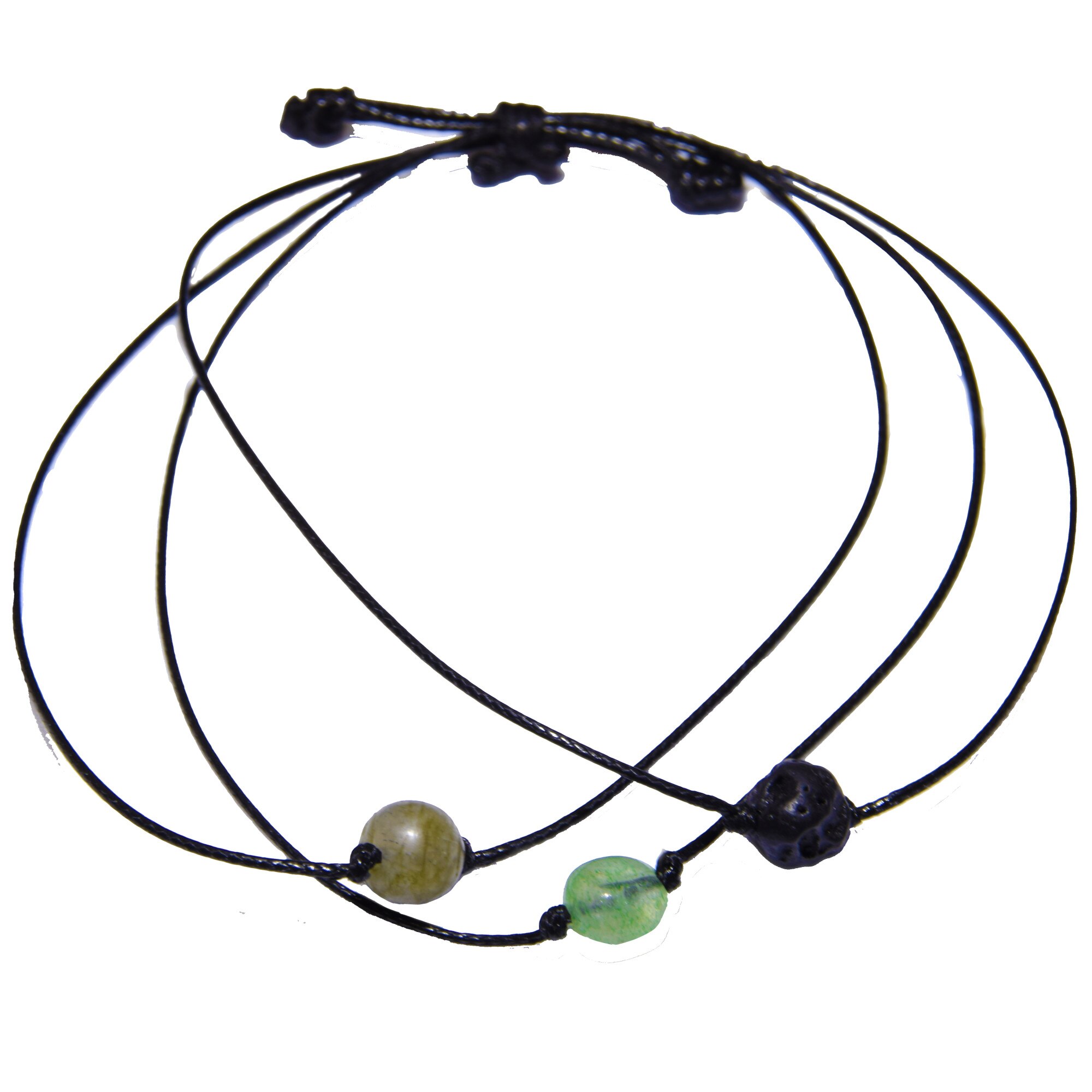 Bratara GetStoned "Trinity" cu Jad, Roca Vulcanica si Labradorit - eMAG.ro