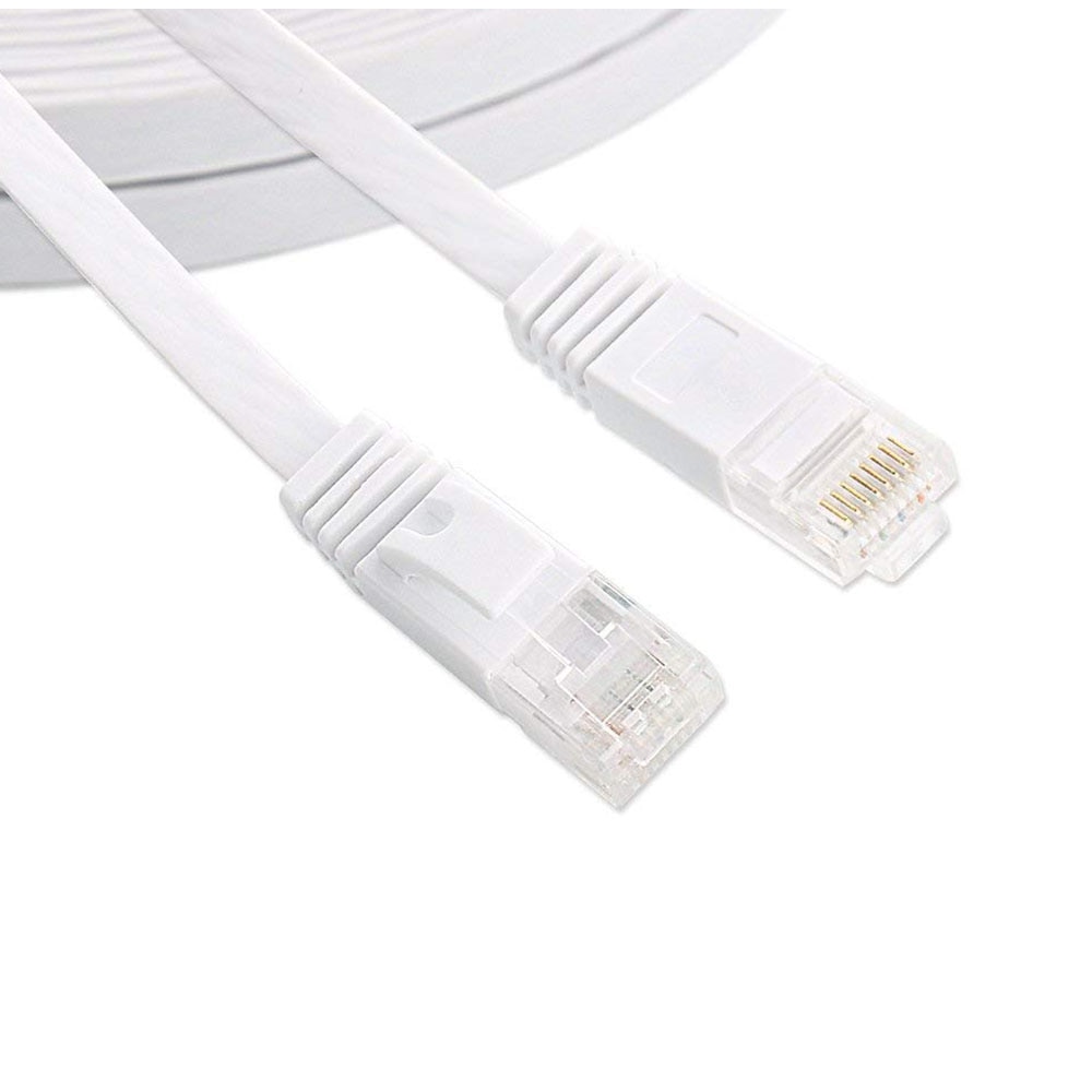 Cablu UTP Retea NUODWELL, Alb, Format Plat Flexibil Cat6, 20m Lungime ...