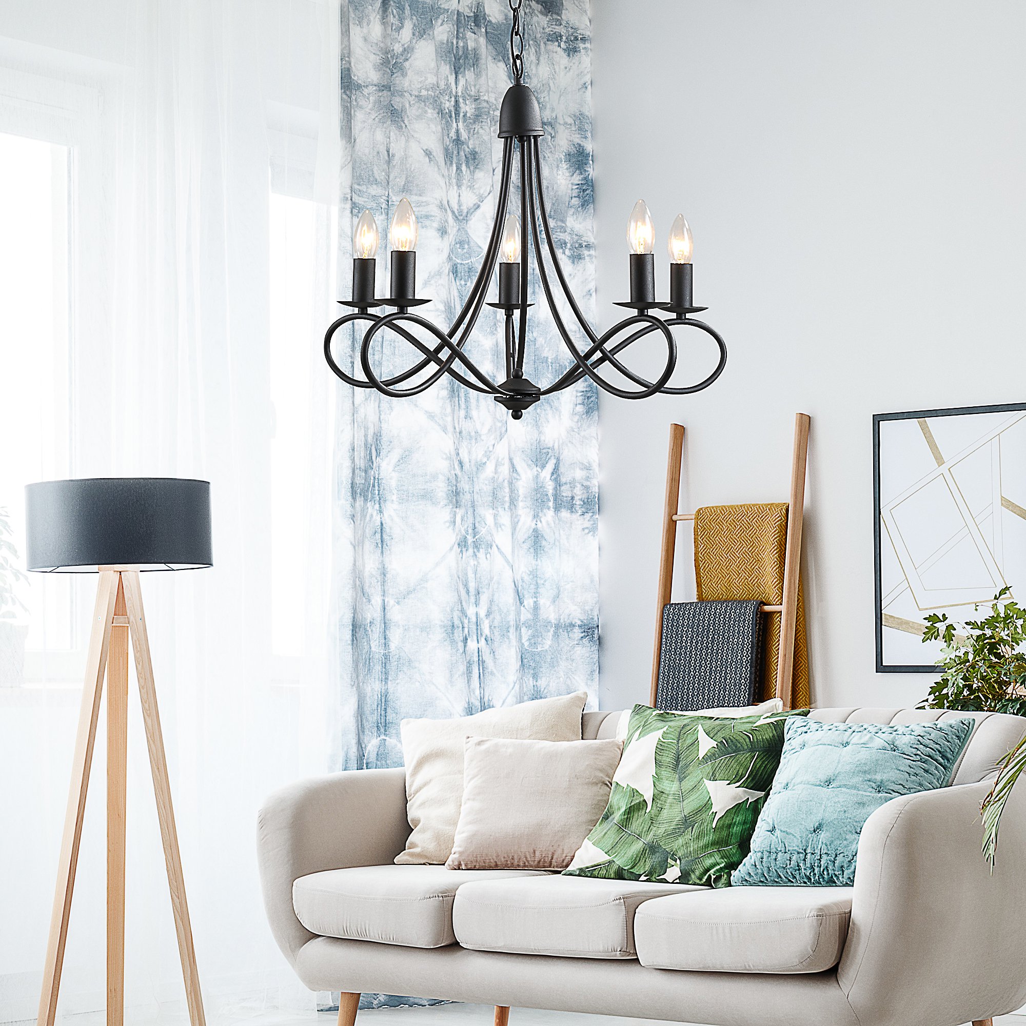 Candelabru cu inaltime reglabila HOMCOM, 58x45 cm, Negru - eMAG.ro