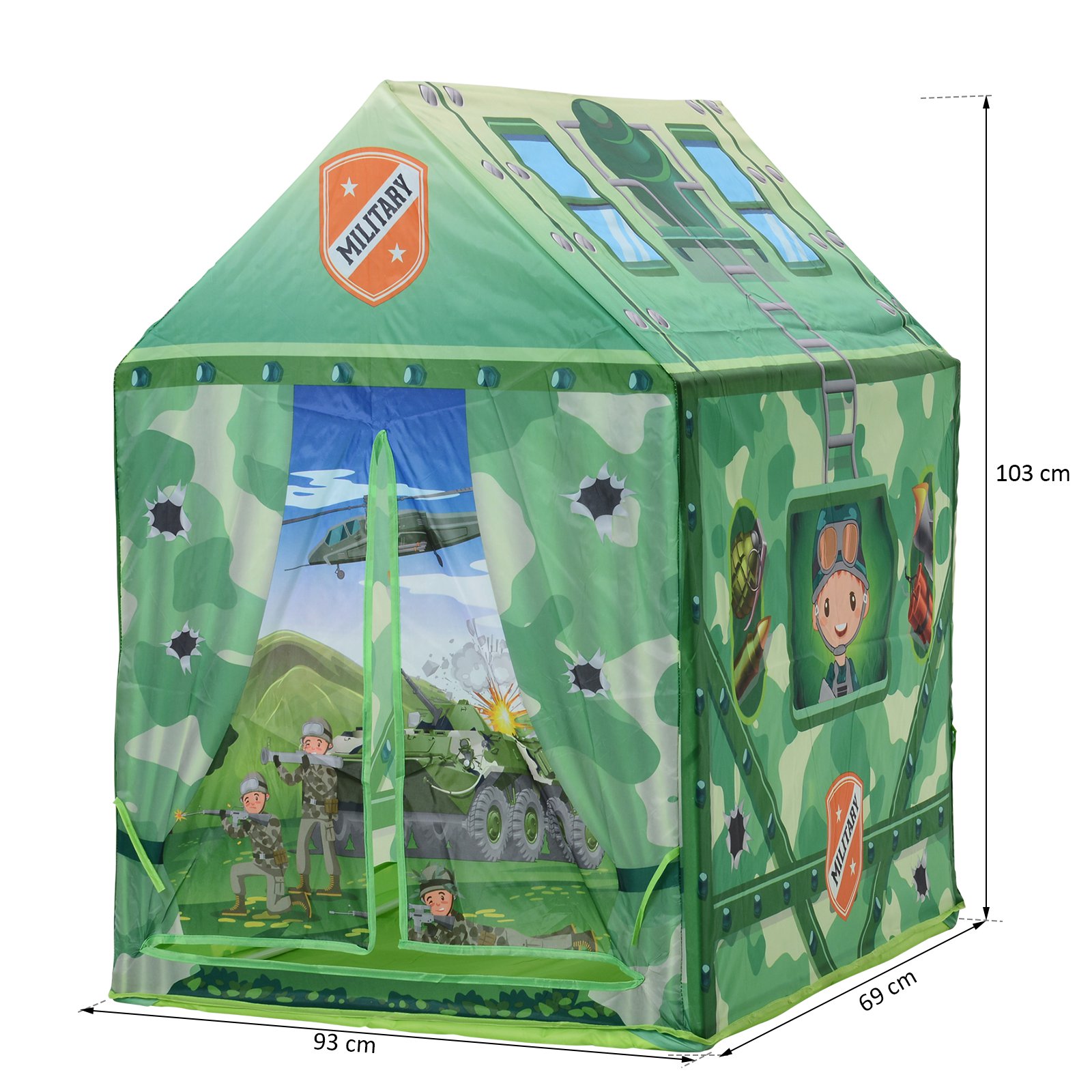 Cort de joaca pentru copii cu varsta peste 3 ani, Homcom, 93 x 69 x 103 ...