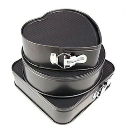 Set 3 Tavi Copt Forma Rotunda,Forma Inima Si Forma Patrata - eMAG.ro