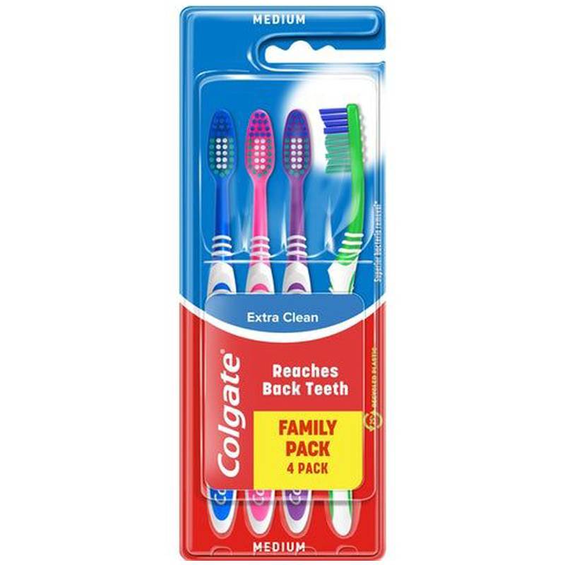 Set Periute de dinti, Colgate, Family Pack Medium, 4 buc - eMAG.ro