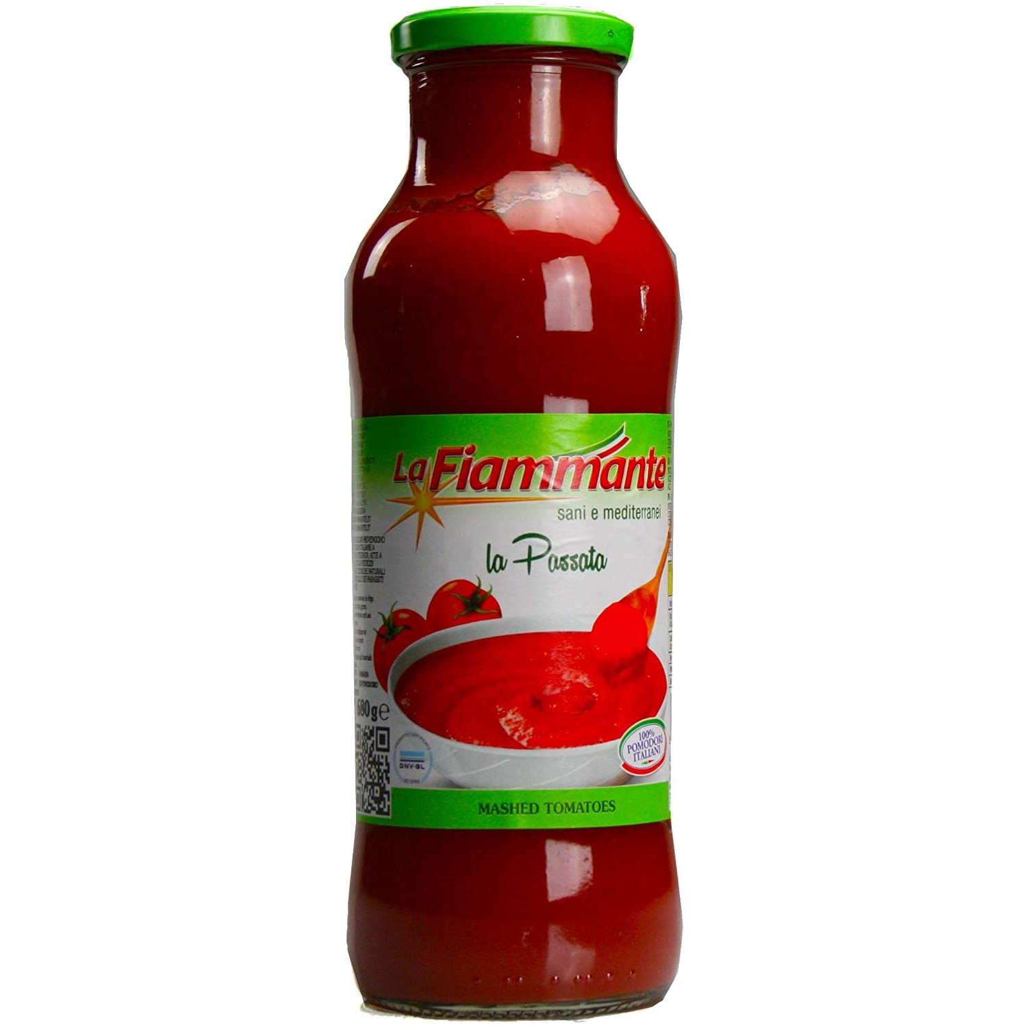 Conserva rosii passata La Fiammante di pomodoro con basilico 680gr ...