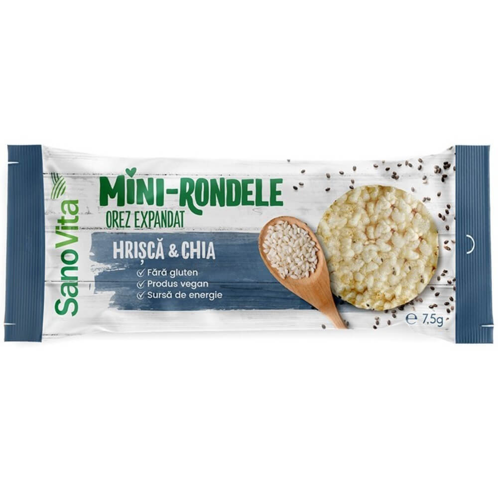 Mini Rondele din Orez cu Hrisca si Chia Sano Vita, 7.5 g - eMAG.ro