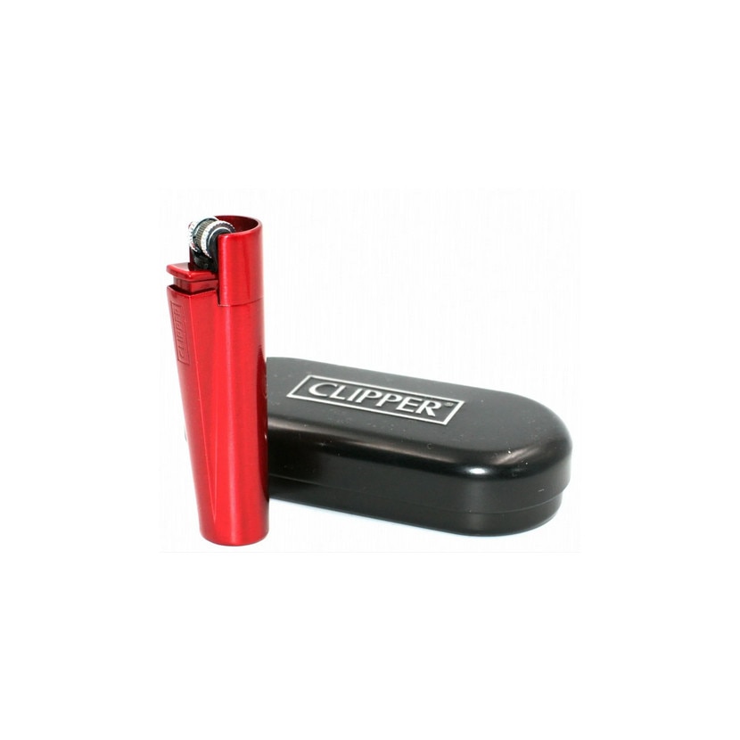 Bricheta Clipper Large Metal Rosu si cutie metalica - eMAG.ro