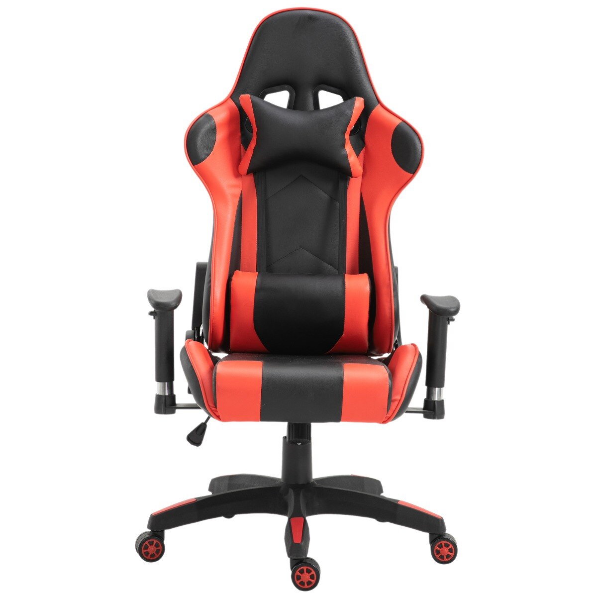 Scaun gaming Vinsetto, Ergonomic, Piele ecologica, Negru/Rosu - eMAG.ro