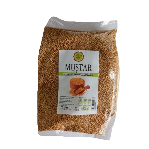Mustar alb boabe 500 gr, Natural Seeds Product - eMAG.ro
