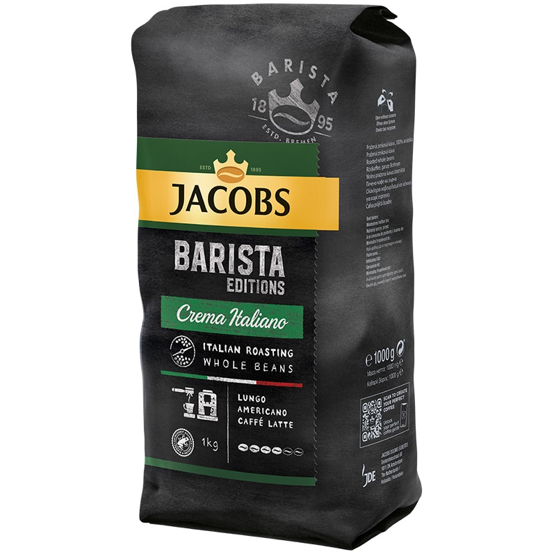 Cafea boabe, Jacobs Barista Crema Italiano, 1 kg - eMAG.ro