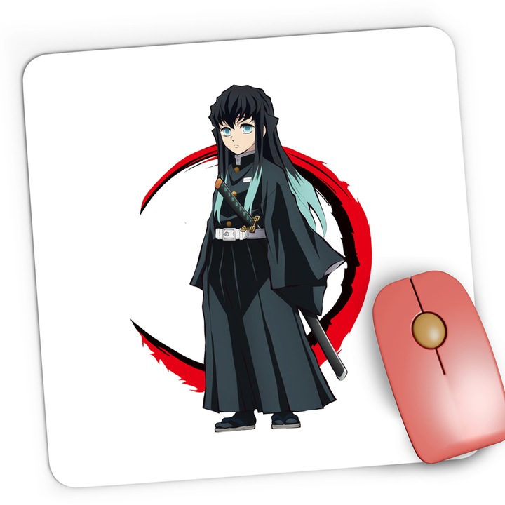 Mousepad Gaming Demon Slayer Muichiro Tokito Samurai, 21x19 cm - eMAG.ro