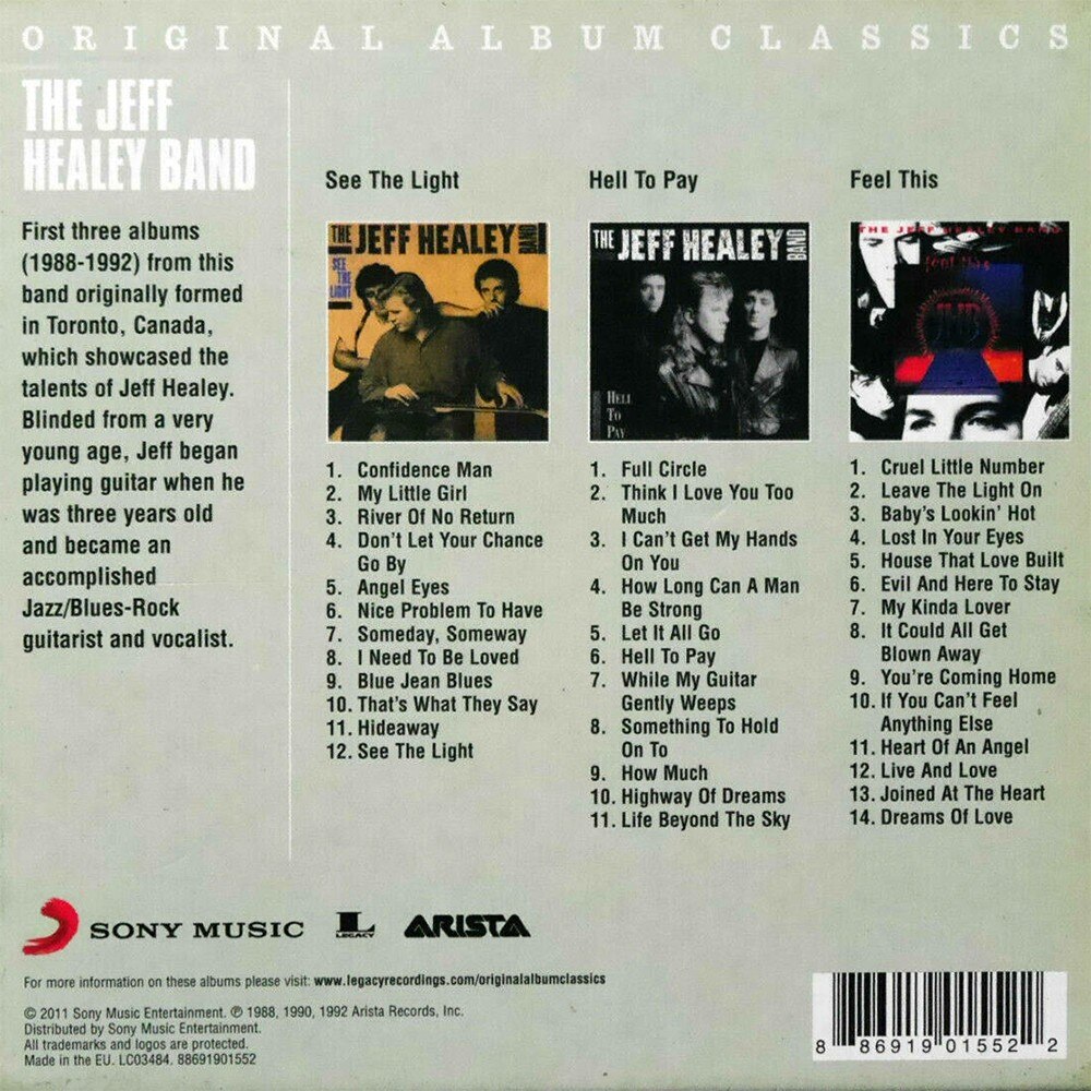 Jeff Healey - Original Album Classics - Box 3 CD Vinyl Replica - eMAG.ro