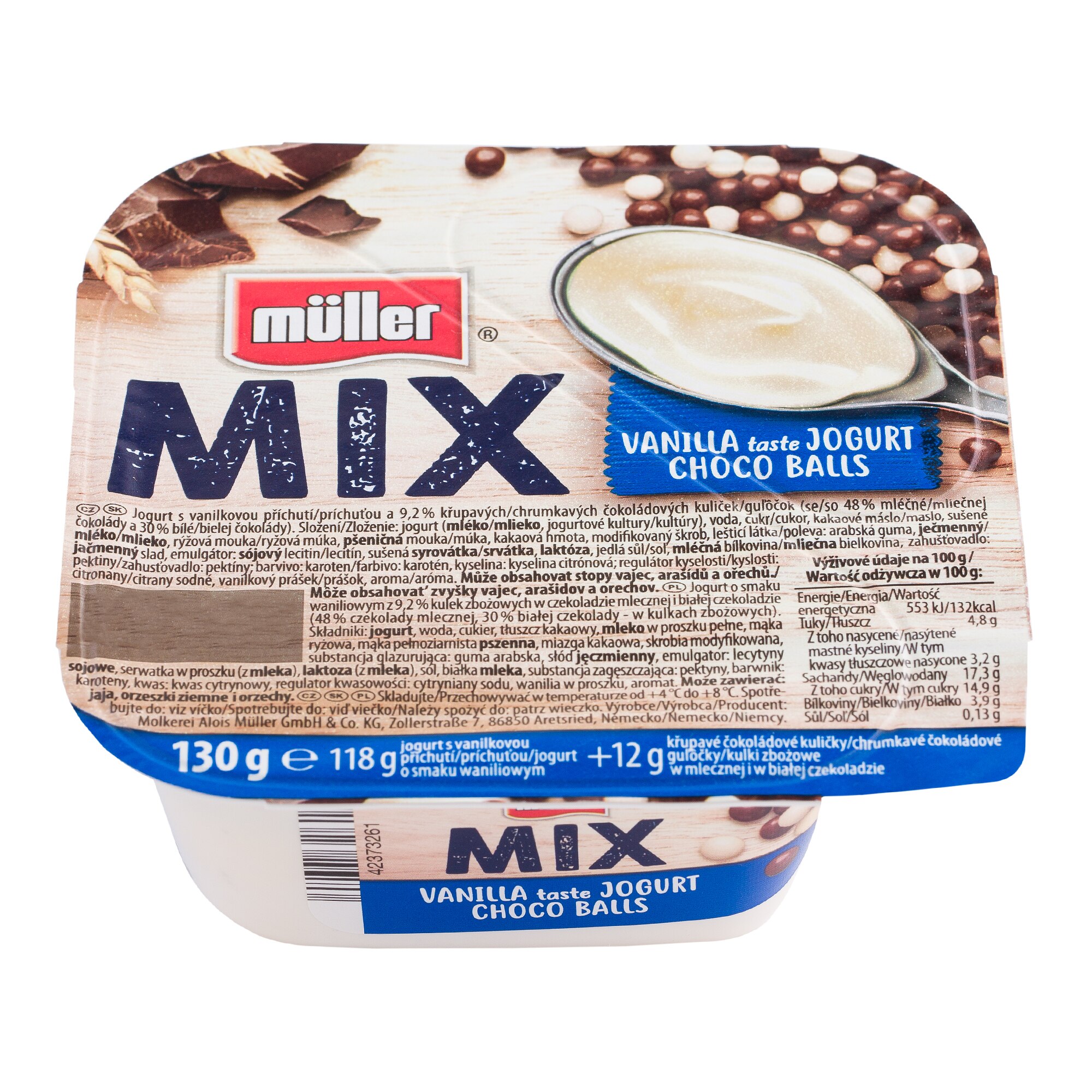 Iaurt cu bilute de ciocolata Mix, Müller, 130g - eMAG.ro