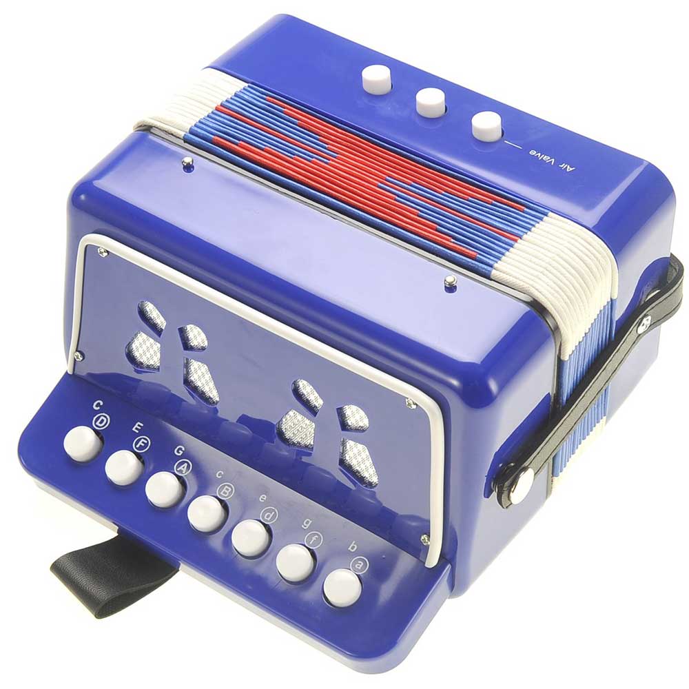 Acordeon pentru copii, Atlas, Plastic, 7 taste, 14 tonuri, 3 ani+ ...