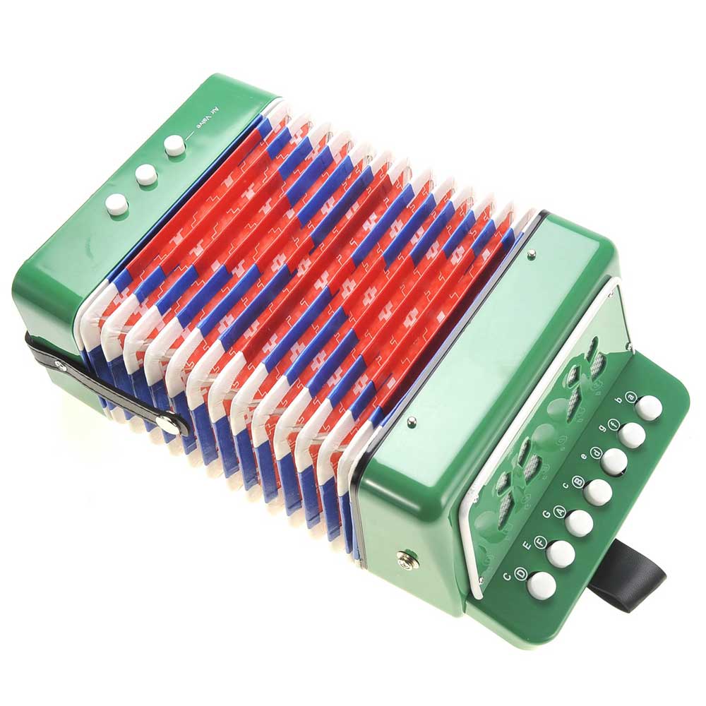 Acordeon pentru copii, Atlas, Plastic, 3 ani, Verde - eMAG.ro