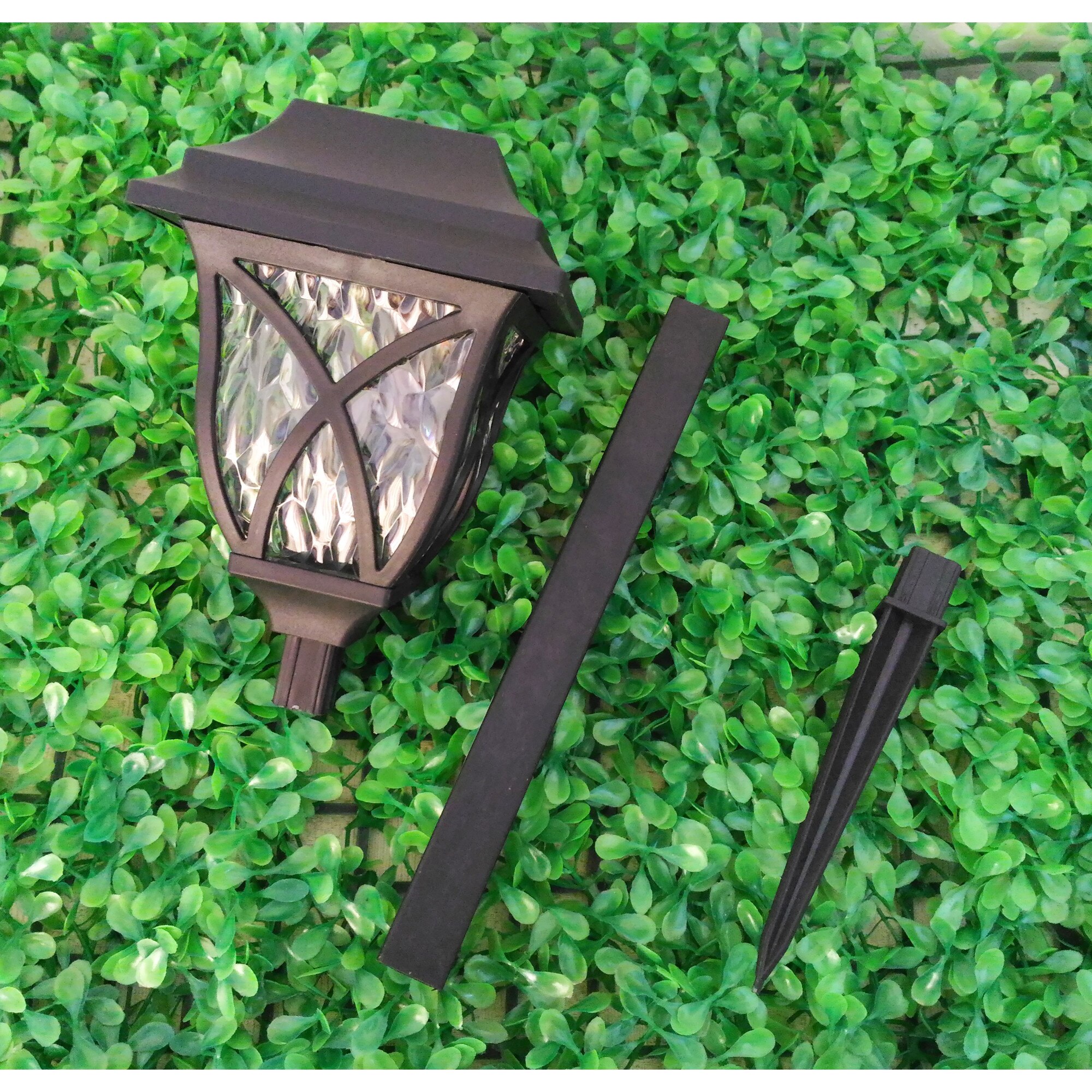 Lampa solara LED tip Felinar, PVC+Metal, 44x10cm - eMAG.ro