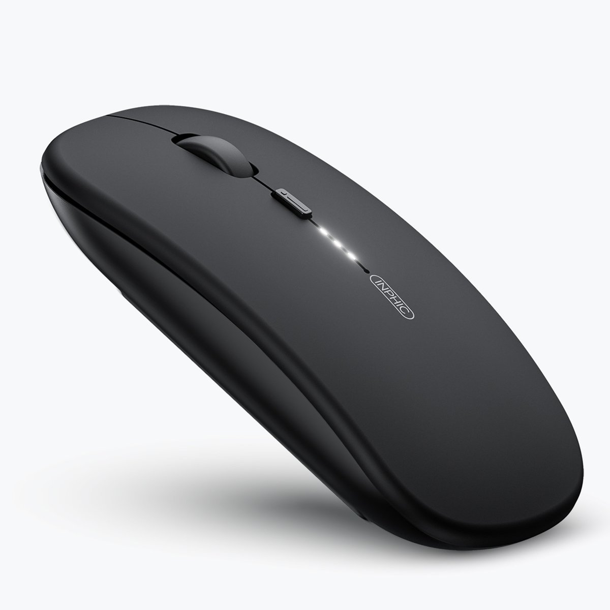 Mouse Wireless Inphic M1P, 1600 DPI, 500 mAh, Bluetooth 5.0, Negru ...