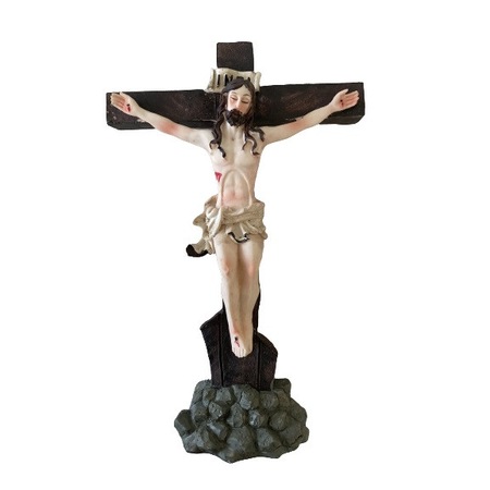 Cruce Statueta cu Domnul Isus Hristos cu piedestal H 28 cm - eMAG.ro