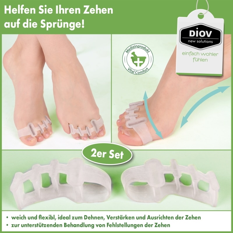 Set Separatoare Degete Picior, Ajuta la Pozitionarea Corecta a ...