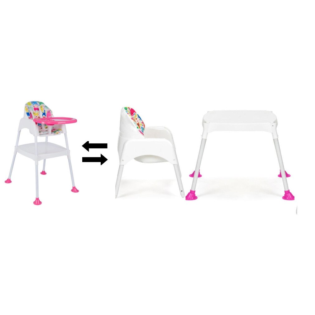 Scaun masa bebe, Multifunctional si ergonomic, Bubu-Still,2 in 1, roz ...