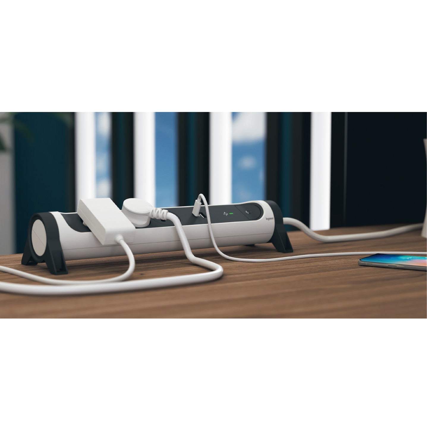 Prelungitor rotativ Legrand Revolution L694508, USB tip A si C, 3A-5V ...