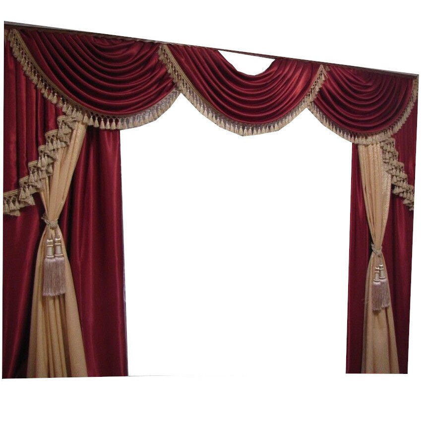 Set KARINO, draperie si drapaj ( mantovan, decor ), grena si bej ...