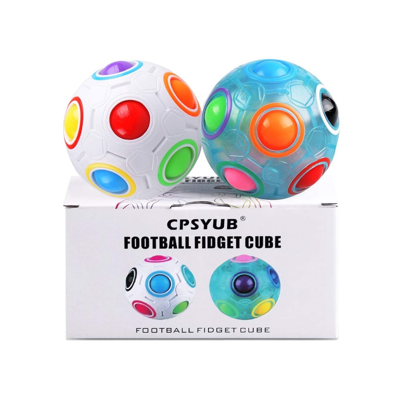 Set 2 Bile Magic Rainbow Ball Cube - Football Fidget Cube - eMAG.ro