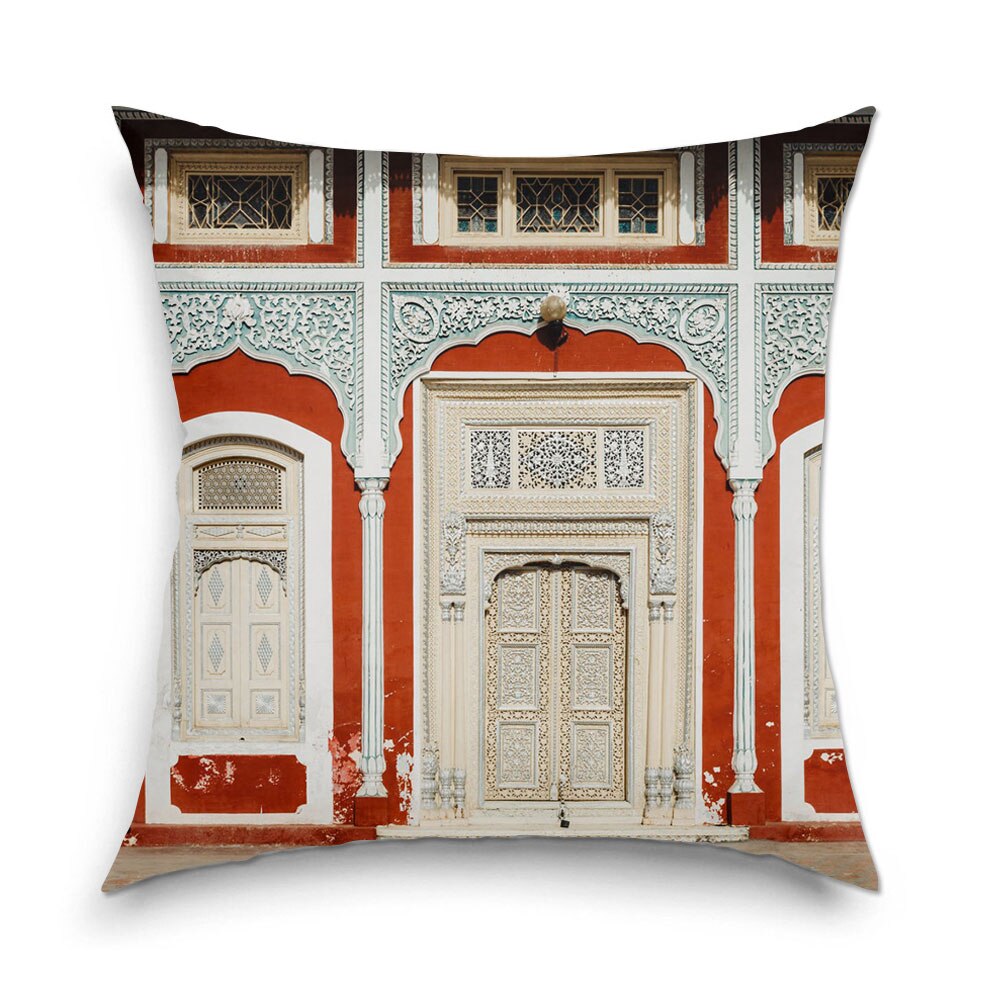 Dekoratív párna Art Star, Részletes kinézetű épület, Városi, Modern ...