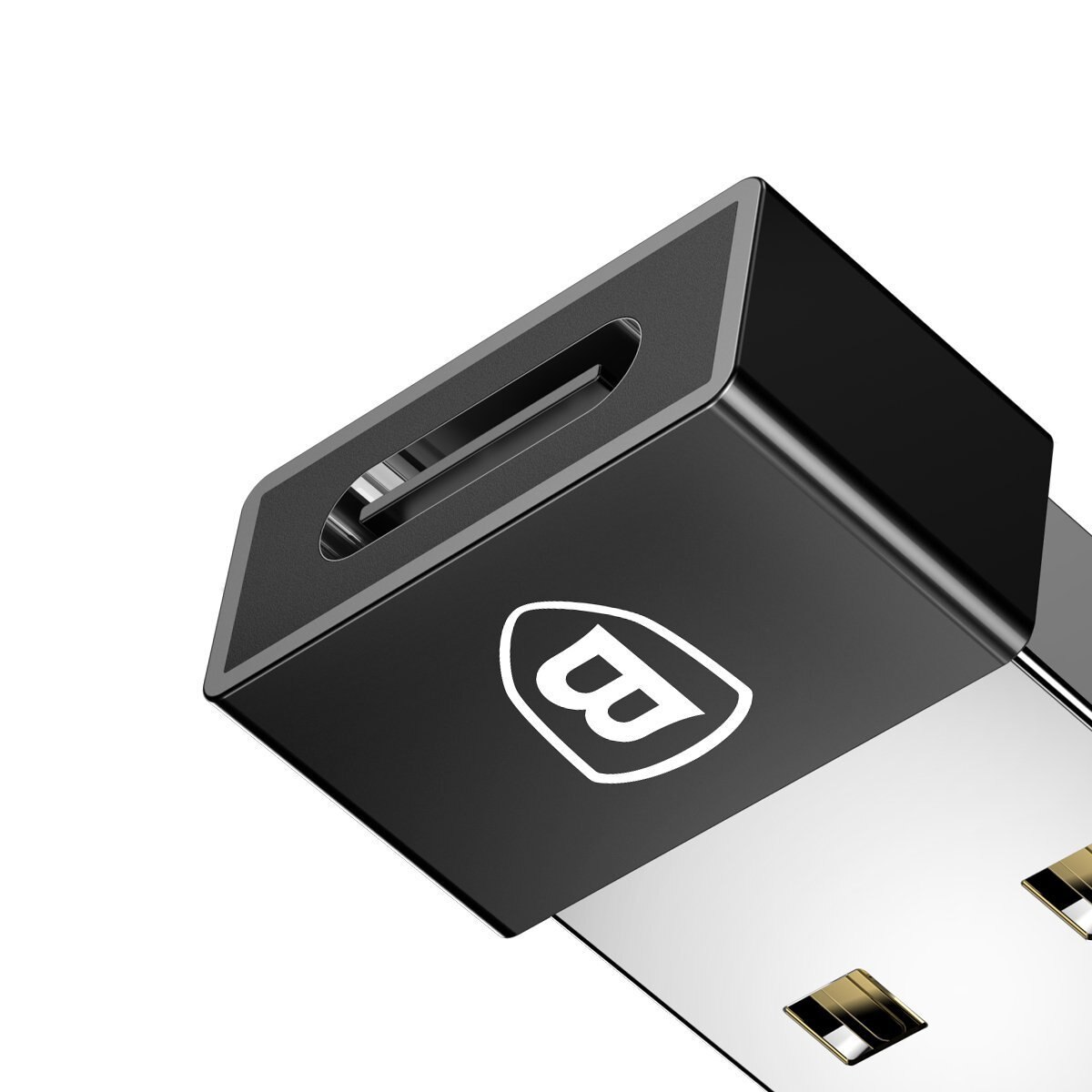 Adaptor Baseus Mini Exquisite USB La Type C 2 4A Max USB 2 0 Black Adaptor Baseus Mini Exquisite USB La Type C 2 4A Max USB 2 0 Black