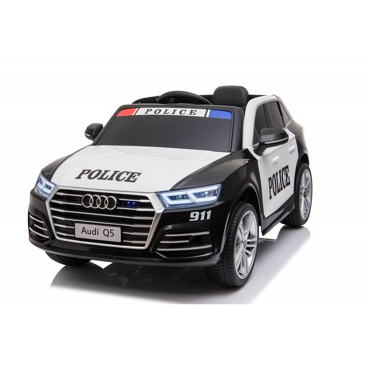 Masinuta electrica pentru copii AUDI Q5 POLITIA (S305) Negru - eMAG.ro