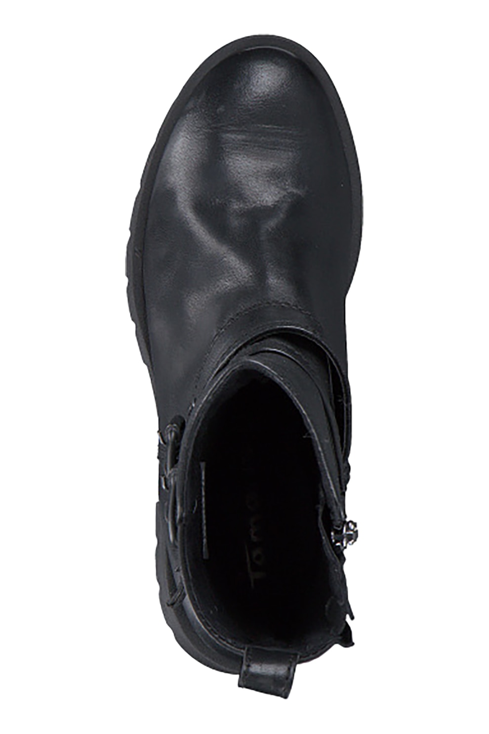 Tamaris, Ghete din piele cu fermoar, Negru, 37 - eMAG.ro