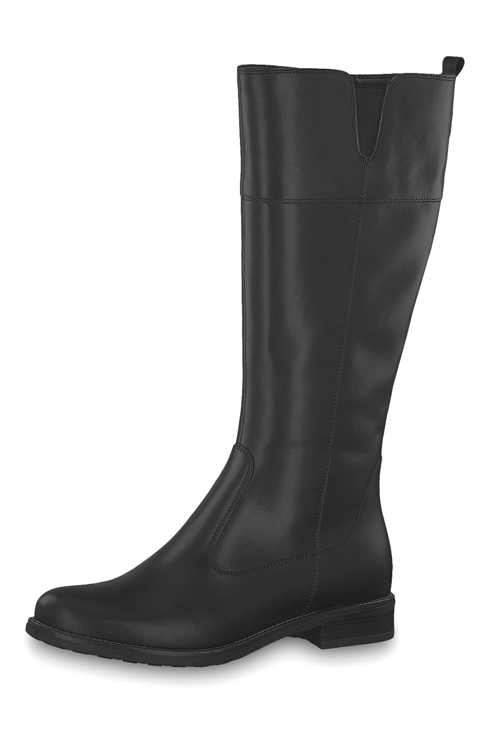 Tamaris, Cizme din piele cu toc masiv, Negru, 36 - eMAG.ro