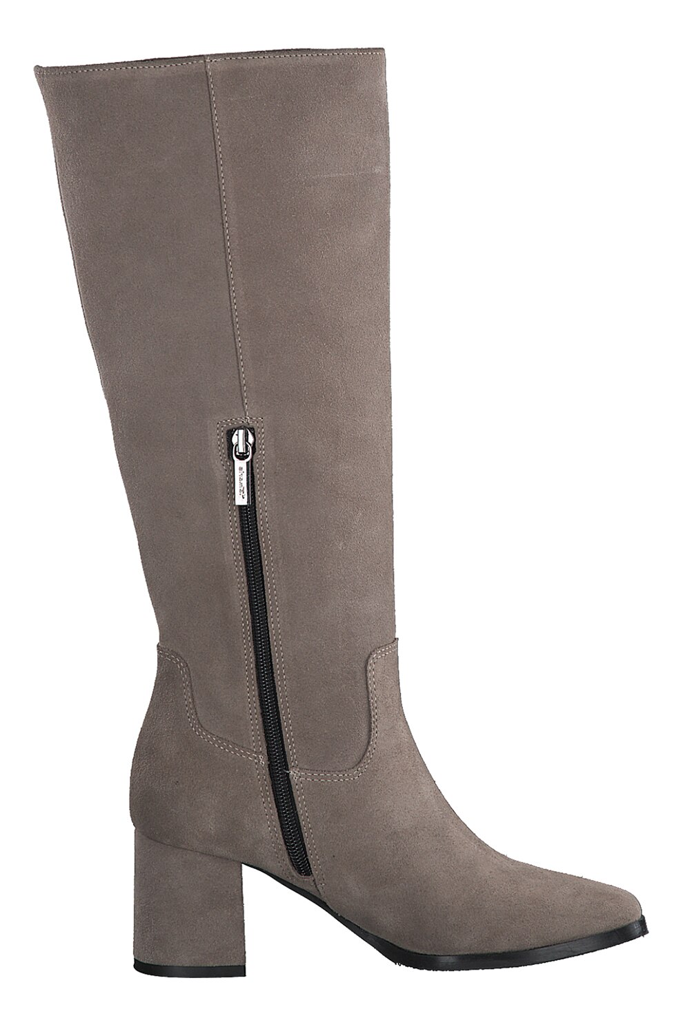 Tamaris, Cizme din piele intoarsa, Gri cenusa, 35 - eMAG.ro