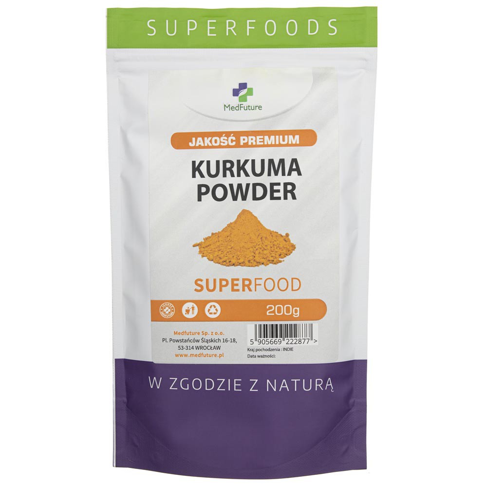 Pudra de curcuma, MedFuture, 200 g - eMAG.ro