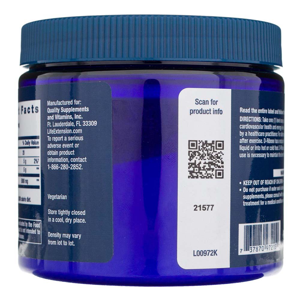 Хранителна добавка на прах Life-Extension, D-Riboza, 150 g - eMAG.bg