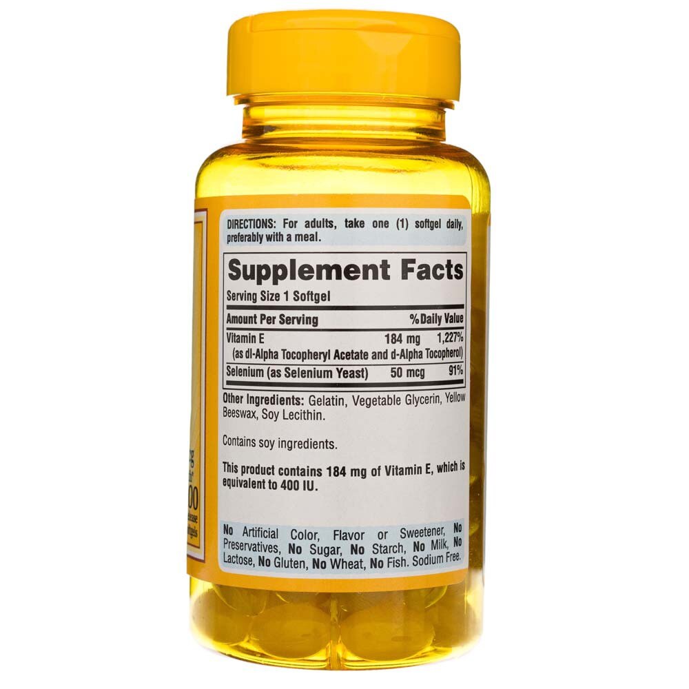 Supliment alimentar Puritan's Pride, Vitamina E, Seleniu, 184mg, 100 ...