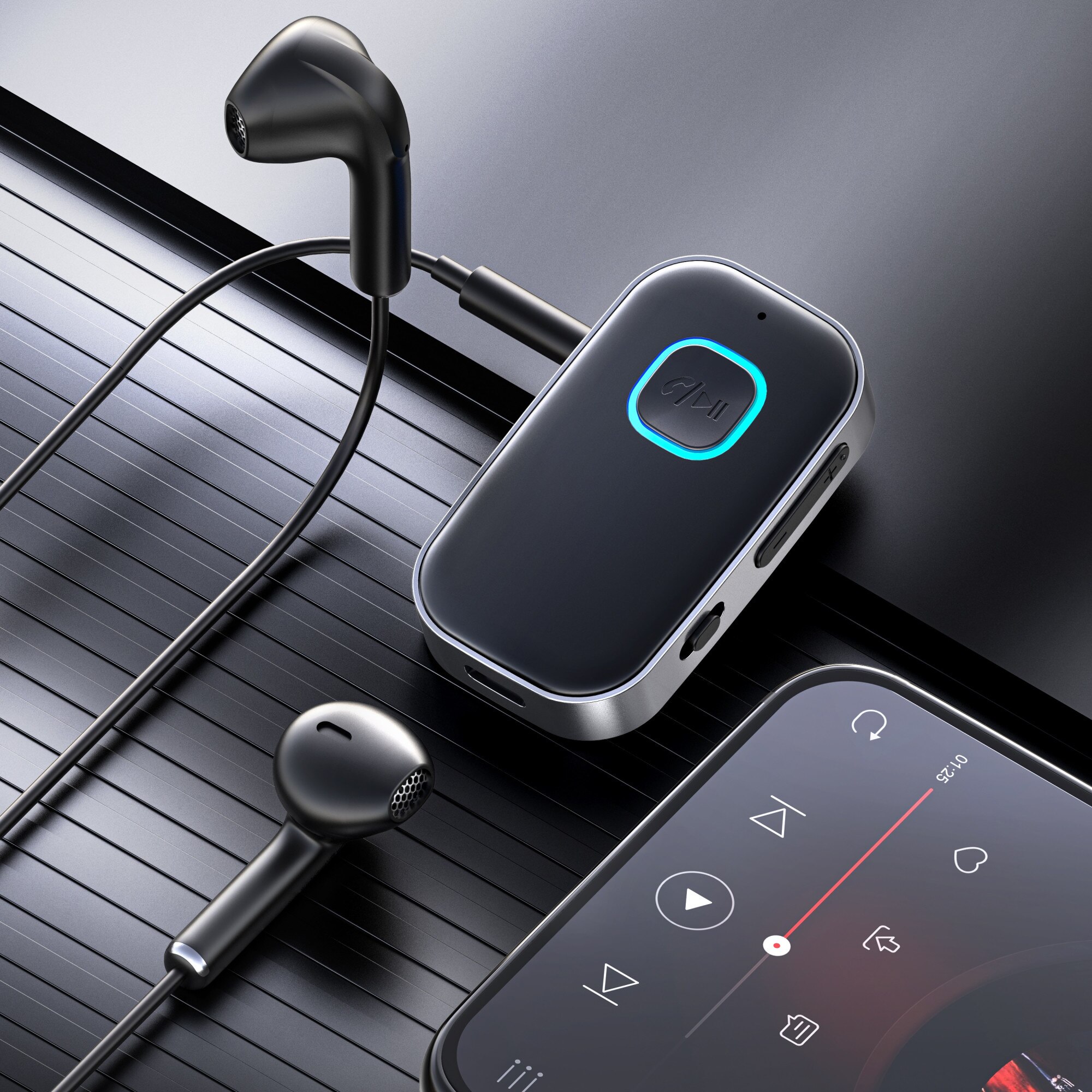 Receptor Bluetooth Techstar® J22, Wireless, Bluetooth 5.0, AUX ...