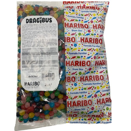 Drops Dragibus, Haribo, gyümölcs ízű, 2 kg - eMAG.hu