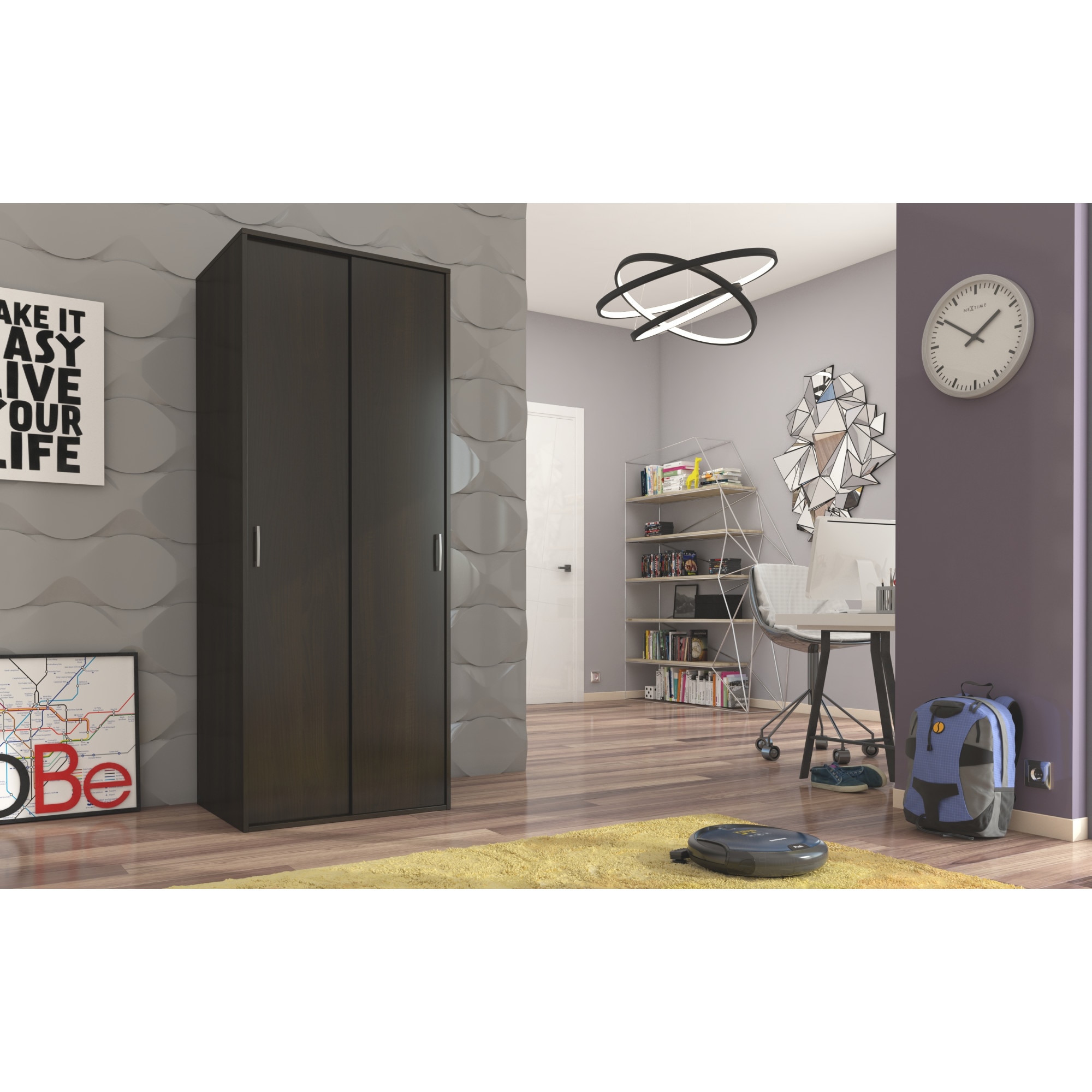 Dulap, Pvc, U-70P wenge, 180.5x60x70 - eMAG.ro