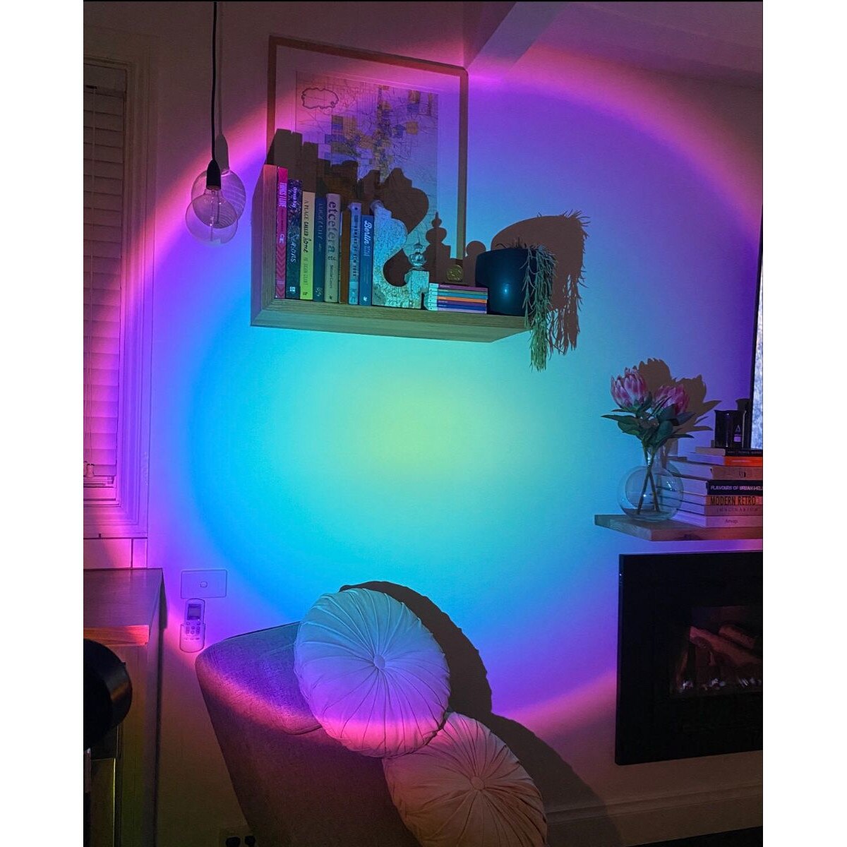 Lampa led GREATON® cu proiectie curcubeu, pentru dormitor, conectare pe ...