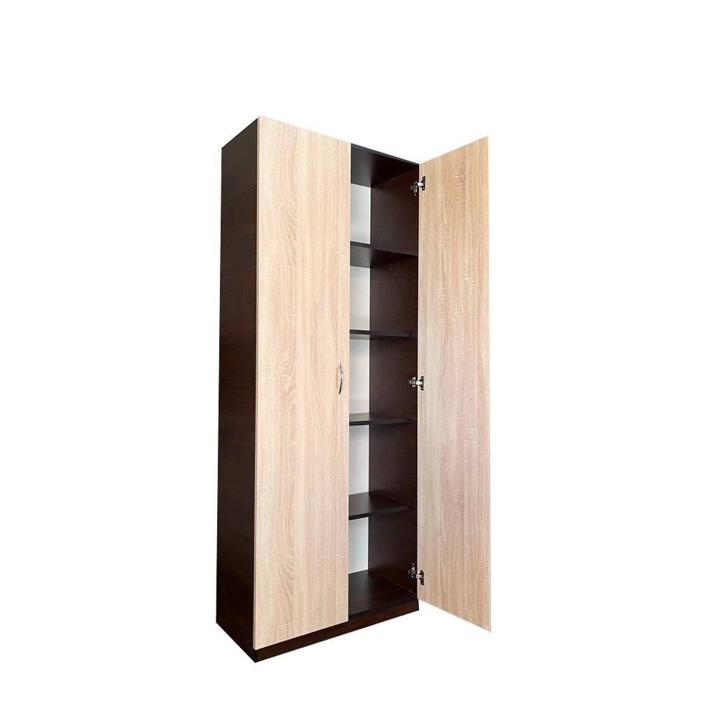 Dulap Wenge & Sonoma, cu 2 Usi si 4 polite, 197x80x40 cm, Pal 18 mm ...