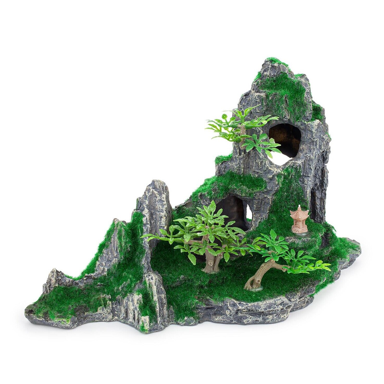 Decor Acvariu Happet Stanca Cu Plante 27cm, R132 - eMAG.ro