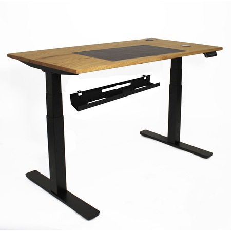 Birou Reglabil Upgrade Pro, tavita cabluri, desk pad, trecere cabluri ...