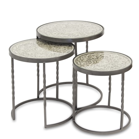 Set masute metalice cu model, 50 x 47 cm - eMAG.ro