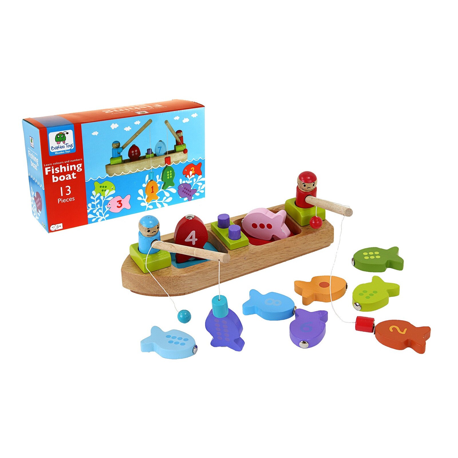 Barca de pescuit din lemn, Barbo Toys, Lemn, + 3 ani - eMAG.ro