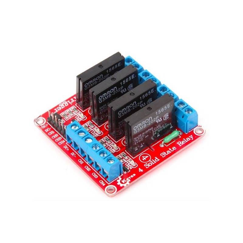 Modul cu 4 relee Solid State Omron 5V 240V 2A, semnal declansare 3,3 ...