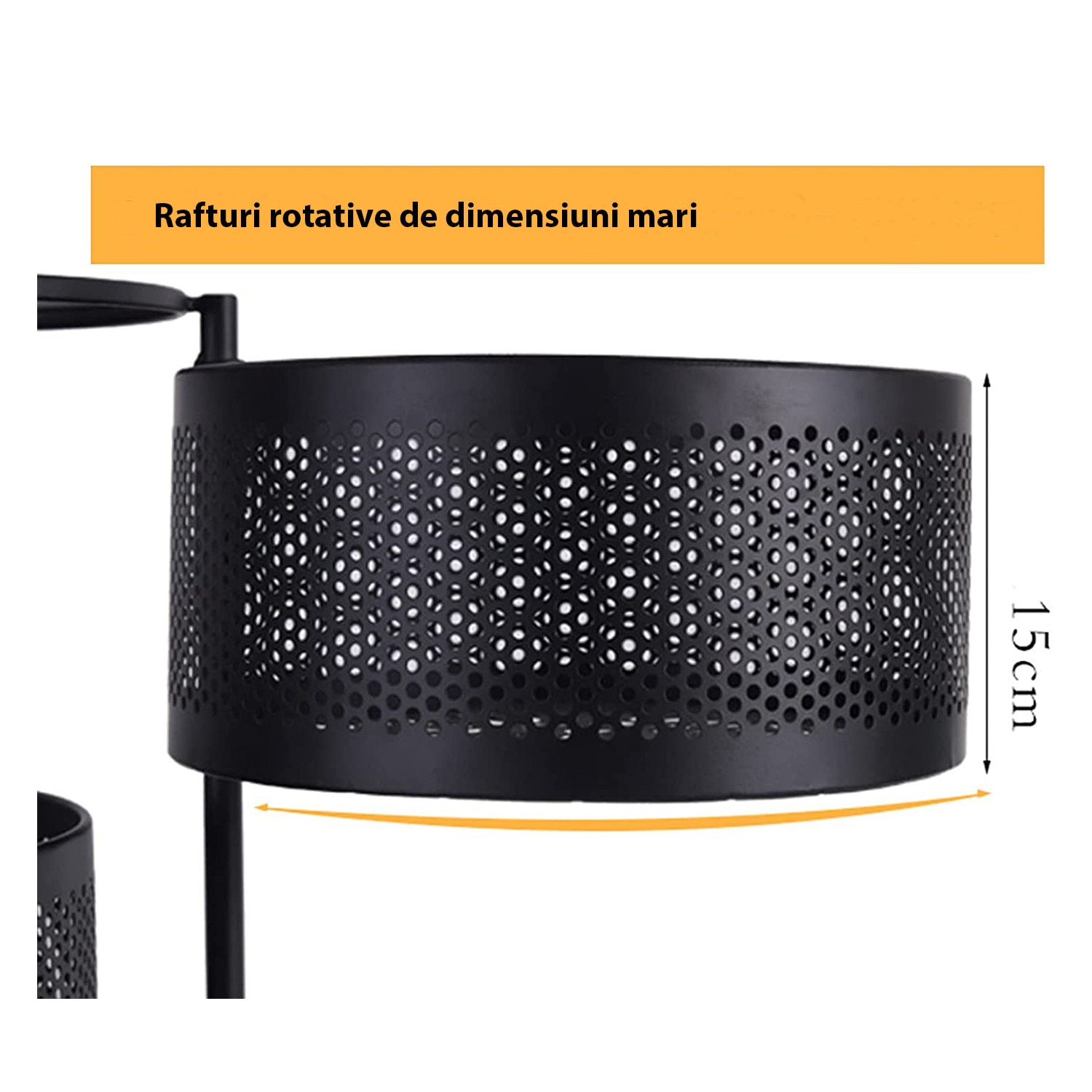 Etajera multifunctionala cu 4 rafturi metalice rotative, awwaline ...