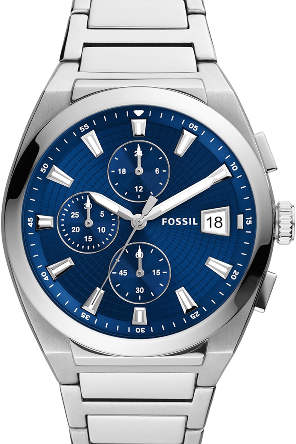 Fossil, Иноксов часовник с хронограф, Сребрист - eMAG.bg